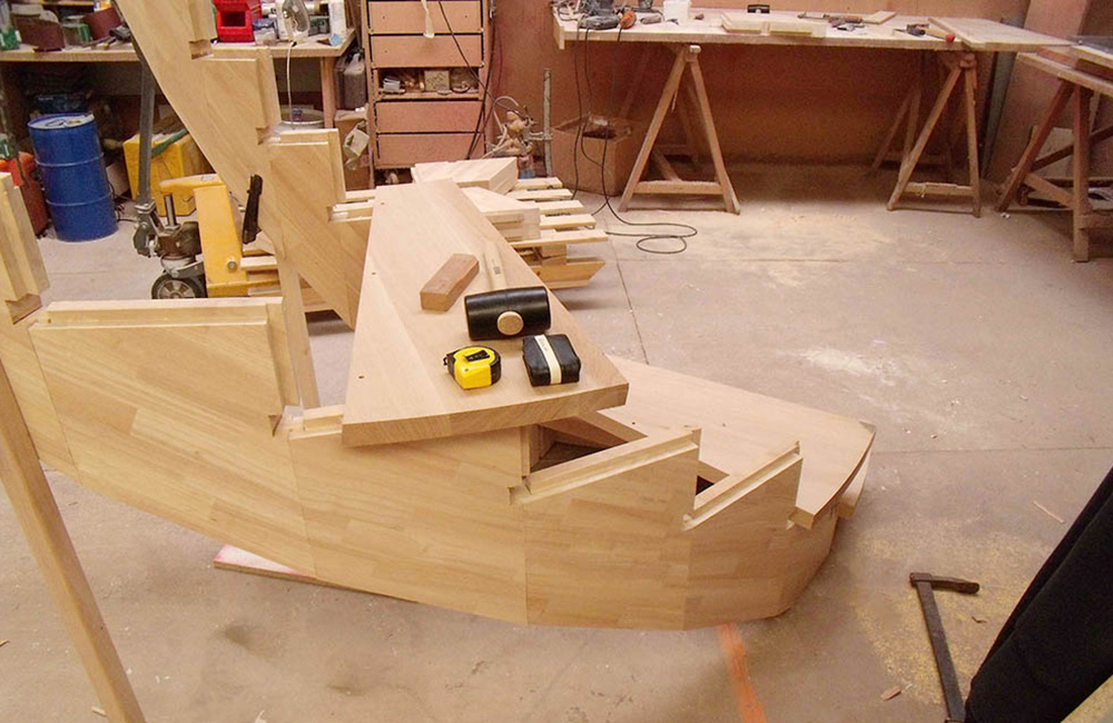 Fabrication d'un escalier - AUZOUX MENUISERIE